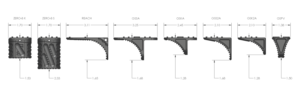 Zero-8 V2 Multi-Angle Grip, MLok, K-Grip – True North Concepts